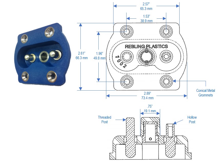 Style 2 Avionics / MIL-Spec Battery Receptacle